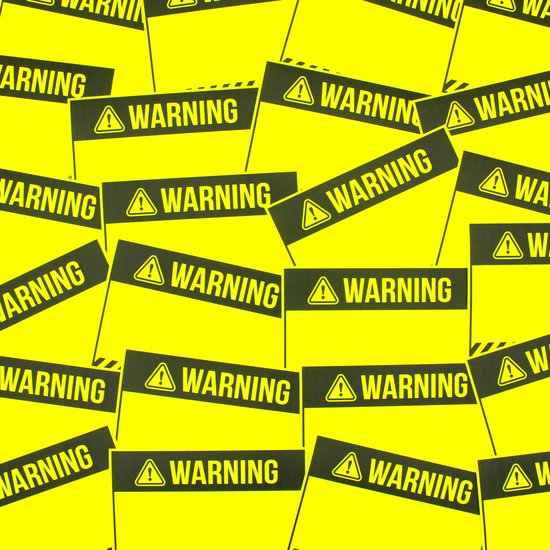 Warning & Danger Stickers Mix - 50 stuks | bol