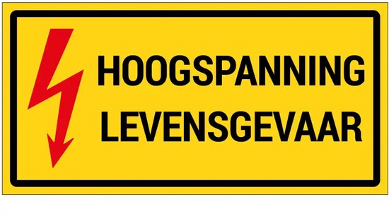 Hoogspanning levensgevaar bord - Sign Again - 30 x 15 cm | bol