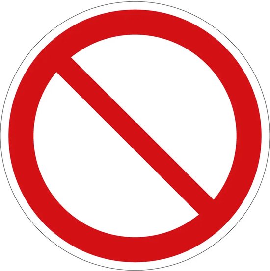 Algemeen verbod verbodsbord - P001 - Sign Again - 20 cm | bol
