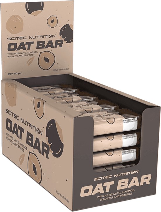 Scitec Nutrition - Oat Bar (Nuts - 20 x 70 gram) - Flapjacks - Haver ...