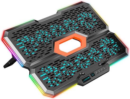 CoolCold - K39 - Laptop Cooler - 17 Inch - Gaming Laptop Cooler - Laptop Standaard Met... | bol