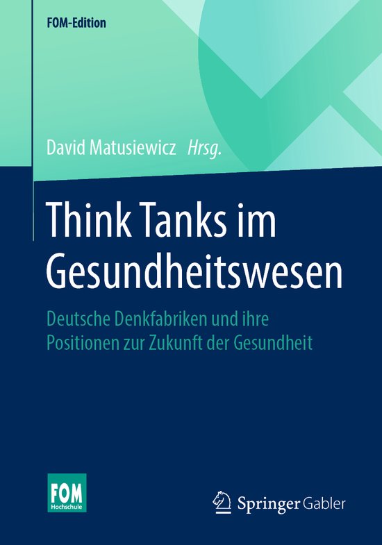 Think Tanks im Gesundheitswesen | 9783658297275 | Livres | bol
