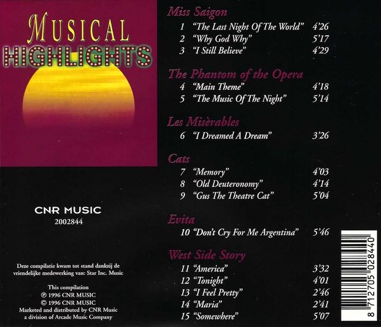 Musical Highlights, Various | Muziek | bol