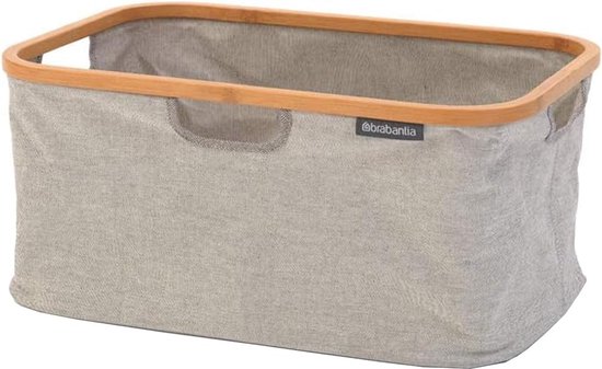 Opvouwbare Wasmand Grey/Bamboo 45L - Praktisch en stijlvol | bol