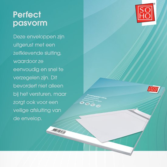 Soho Akte enveloppen A5 - Zelfklevende briefomslag 229 x 162 mm - 25 ...