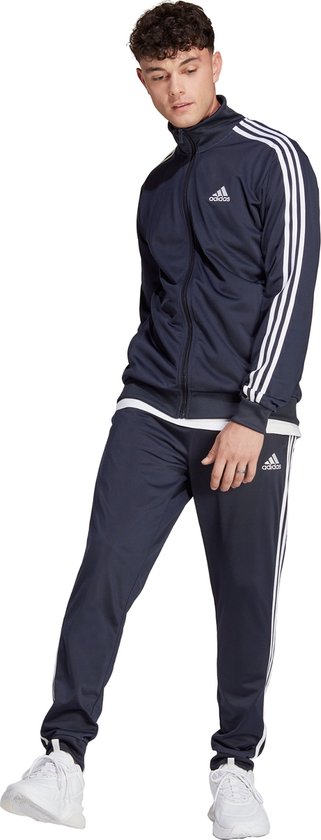adidas Sportswear Basic 3-Stripes Tricot Trainingspak - Heren - Blauw ...