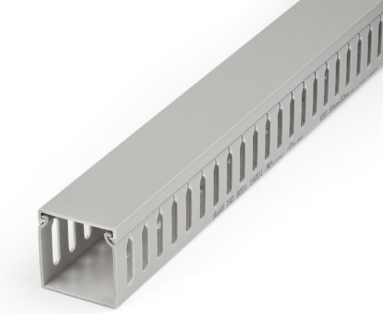 StarTech 2 meter PVC Kabelgoot met Open Sleuven - 50 x 50mm | bol