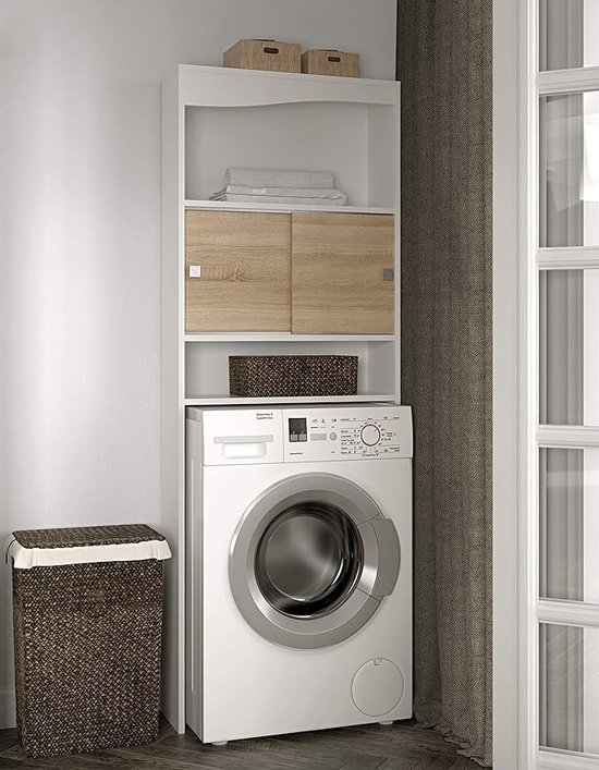 Wasmachine Kast - Wasmachine Meubel 3 In 1 - Wasmachine Ombouw ...