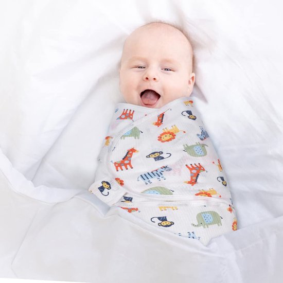 Inbakerdoek 0-3 maanden, set van 2 inbakerdoek voor baby's, van 100% ...