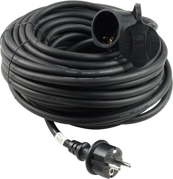 Technik Verlengsnoer 20 Meter - 3x1,5mm - IP44 - H07RN-F Industriele ...