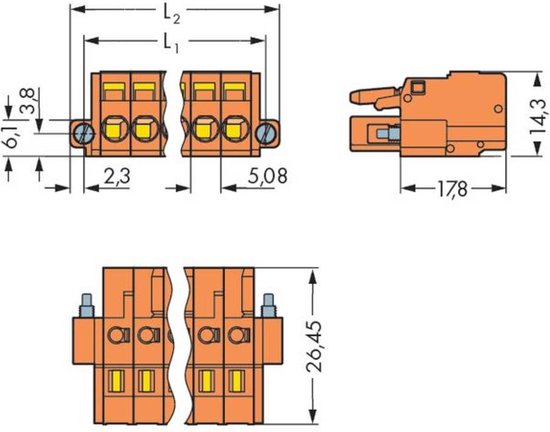 WAGO 231-304/107-000 Female behuizing (kabel) 231 Totaal aantal polen ...