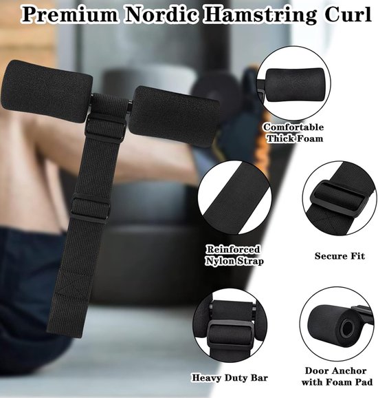 Hamstring Curl Strap, draagbare knie-tendon curl strap voor benen, buik ...