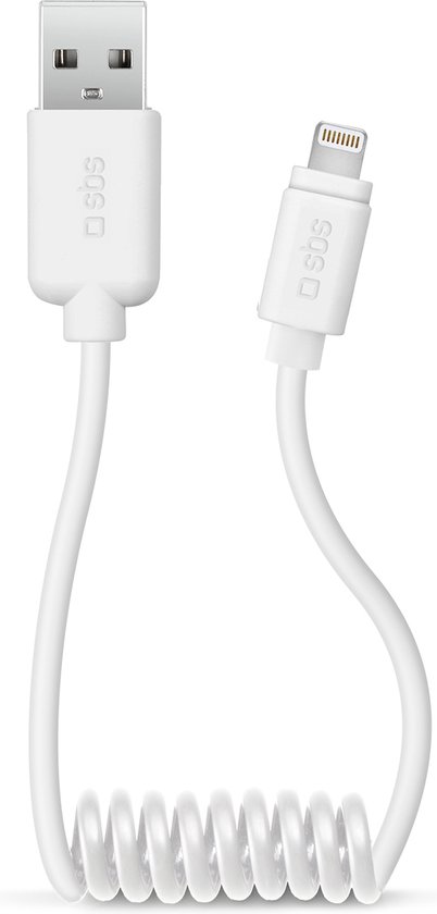 USB to Lightning Cable SBS ‎TECABLEUSBIP5SW 0,5 m White | bol