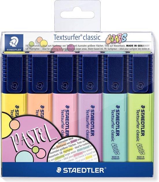 STAEDTLER Textsurfer classic tekstmarker - set 6 st new | bol