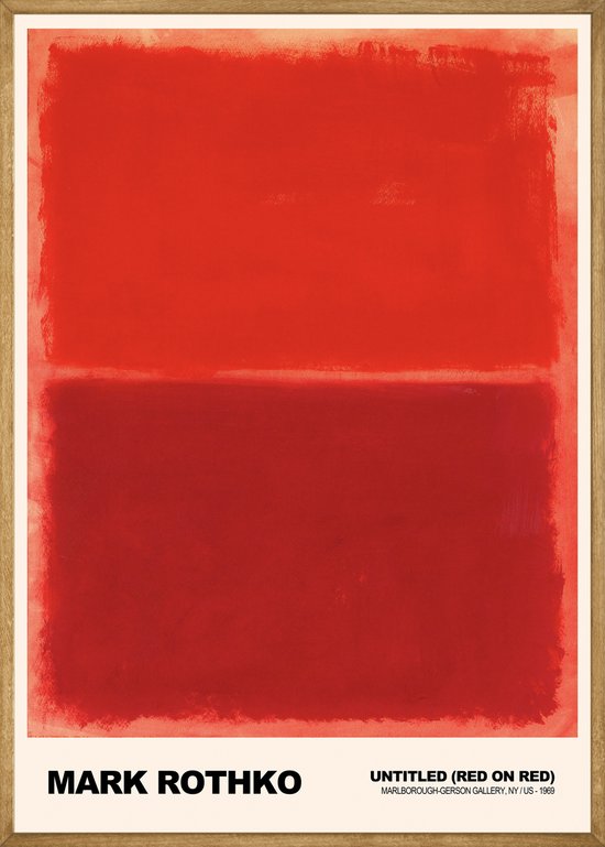 Mark Rothko Untitled (red on red) Poster - 21x30 cm | bol