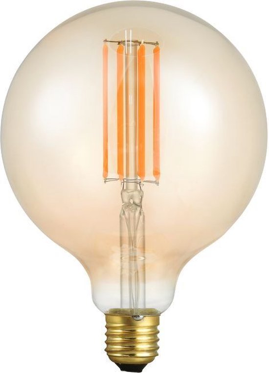 LED Filament Globe GOLD 125mm - 8W DIMBAAR | bol