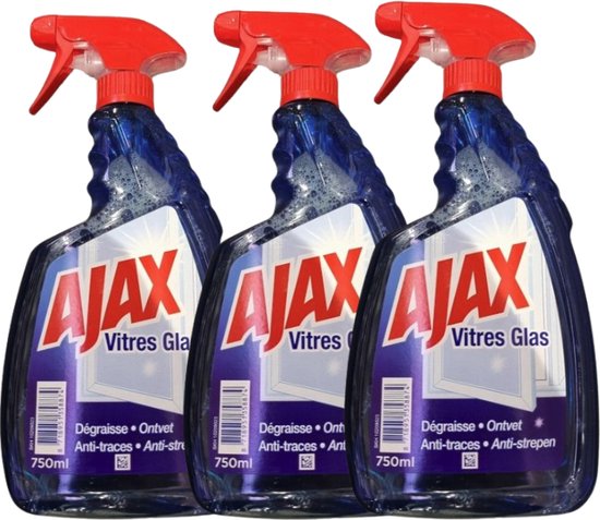 Ajax -Glasreiniger - 3 x 750ml | bol
