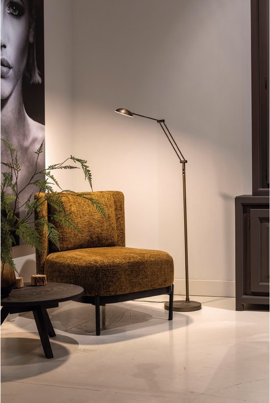 Vloerlamp Palermo Antiek Brons - hoogte 170cm - LED 10W 2200K-3000K ...