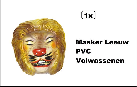 Masker Leeuw volwassenen - PVC - Dier Thema feest verjaardag leeuwen ...