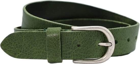 GROENE NETTE LEREN DAMESRIEM. 3,5CM BREED MET EEN MOOIE AFWERKING EN ...