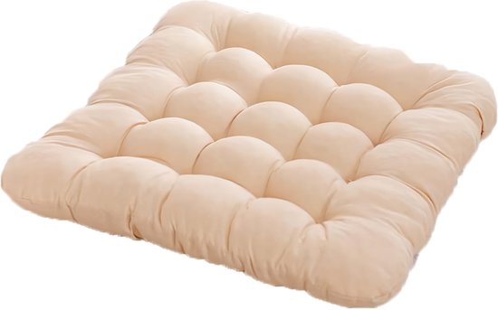 Set van 2 stoelkussens, zitkussen, 40 x 40 cm, effen, kussens met ...