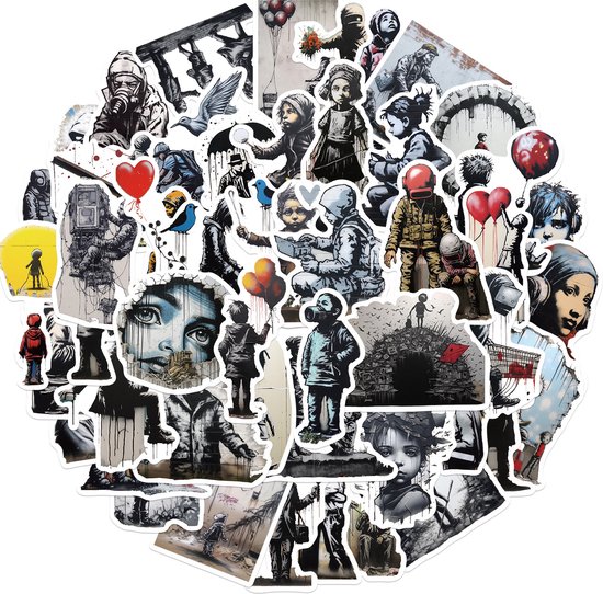 Street-art Stickers - 50 Streetart Kunstwerken - 4x6 CM ...