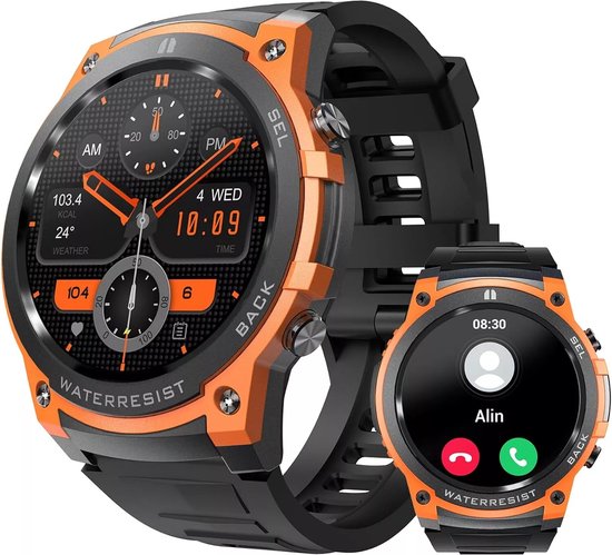Synyq Ultra Smartwatch Heren - 1,43 AMOLED Scherm - Stappenteller ...