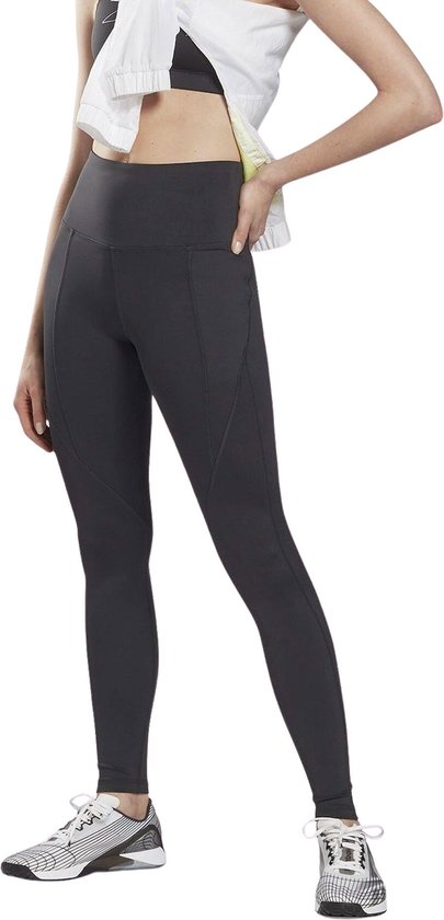 Reebok PP HIGH RISE TIGHT Dames Sportlegging - Zwart - Maat XL | bol