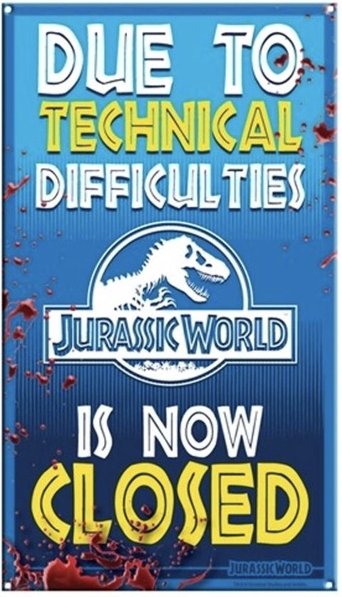 Jurassic World: Ride Closed Metalen Bord | bol