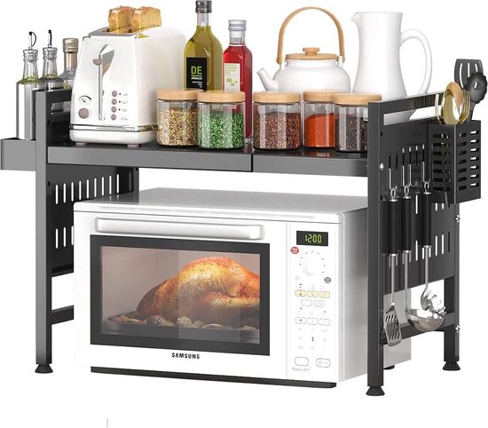 Royalty Line® Uitschuifbaar Magnetron Rek - Magnetron Kast - keukenkast ...