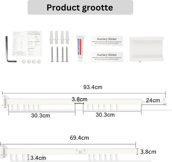 MKSS® Wanddroogrek - Droogrek Inklapbaar - Wasrek - Droogtoren ...