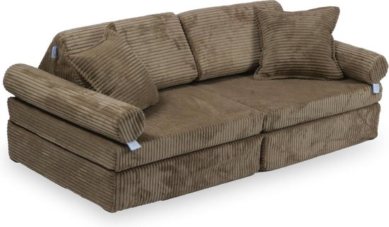 Mini Modulaire bank - Speelsofa- Rib velvet - Toffee Comfort (inclusief ...
