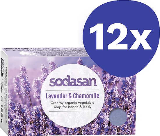 Sodasan Zeep Bar Lavendel & Kamille (12x 100g) | bol