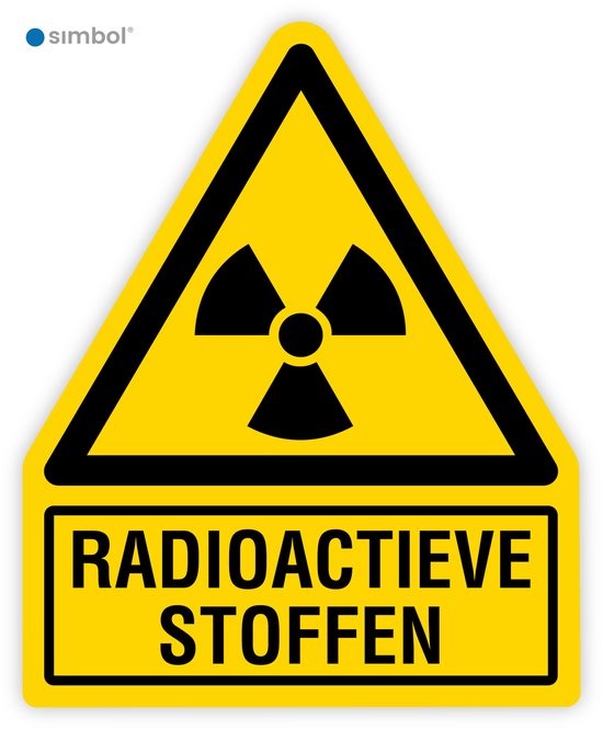 Simbol® - Stickers Radioactieve Stoffen – Radioactief (W003) met ...