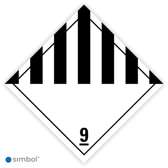 Stickers IMO/ADR 9.0 Miscellaneous - Formaat 25 x 25 cm | bol