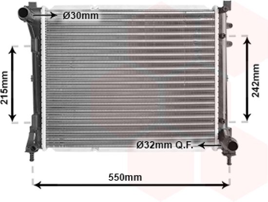 RADIATOR VOOR LANCIA YPSILON III 2011-2015 | bol