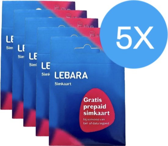 Lebara Simkaart Bundel (Nederlandsche Telefoonnummers) prepaid ...