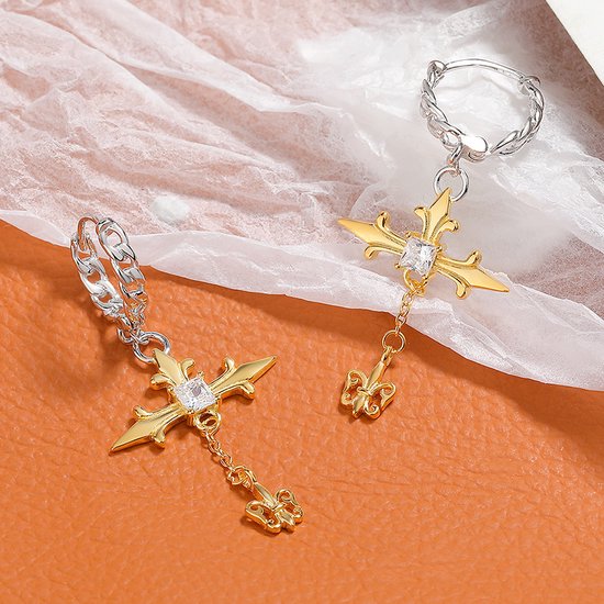 S925 Pure Silver Clover Cross Earrings | bol