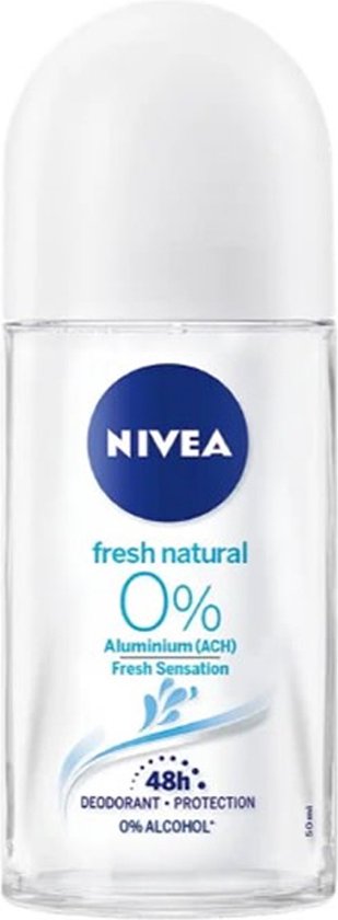 Nivea Roll-on Alu Free Fresh Natural 0% Deodorant Without Aluminum 50 ...