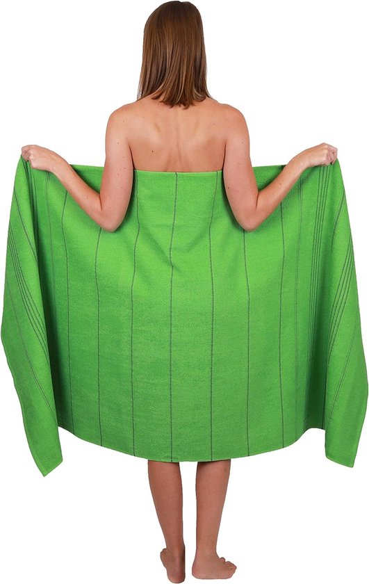 Badhanddoek, XXL, strandlaken, lijnen, 100% katoen, maat 90 x 180 cm ...