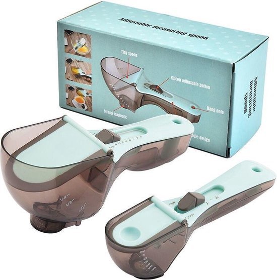 Verstelbare Maatbekers - Maatscheppen - Maatlepel - Plastic Schepje ...