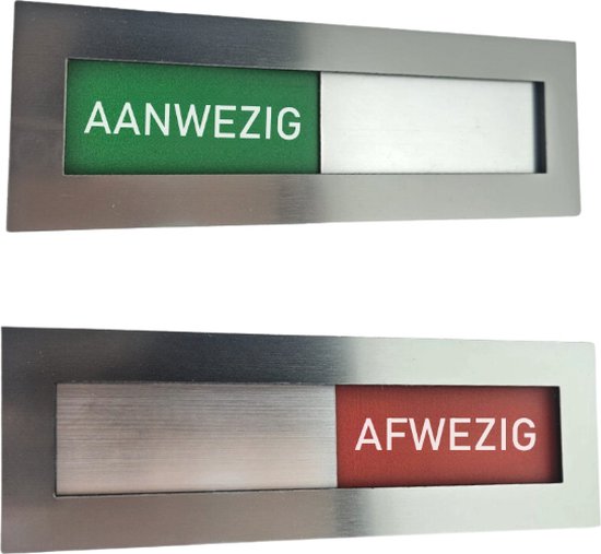 CombiCraft Aanwezig-Afwezig schuifbordje met tape 115 x 35 mm - per ...