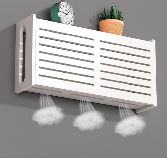 Wifi-router, opbergdoos, draadloze router rek, gatvrij rek, wandhouder ...