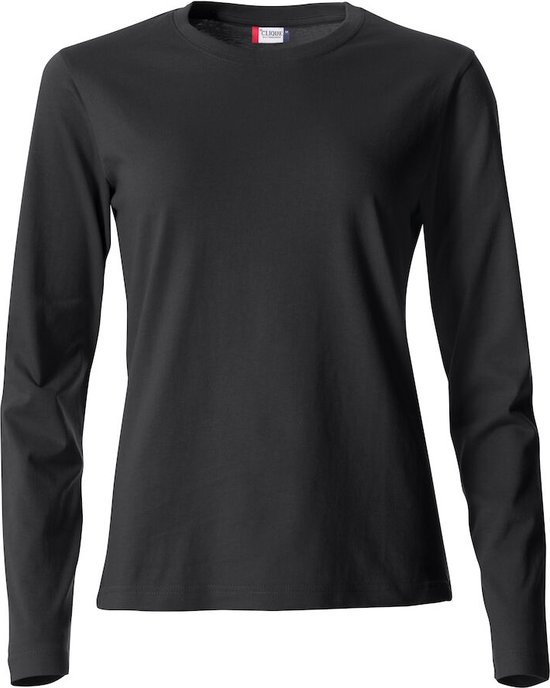 Clique Basic-T L/S Women 029034 - Zwart - L | bol