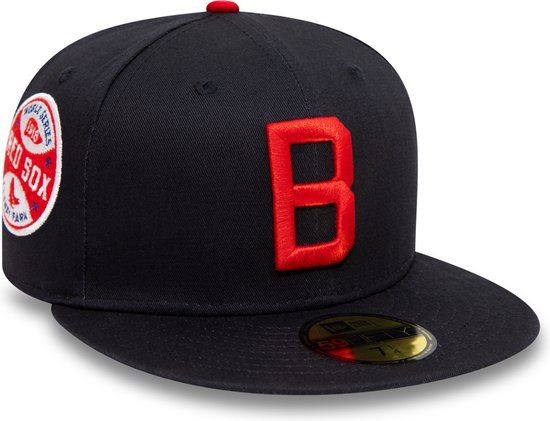 Boston Red Sox Cooperstown Patch Navy 59FIFTY Cap (7 1/2) XL | bol