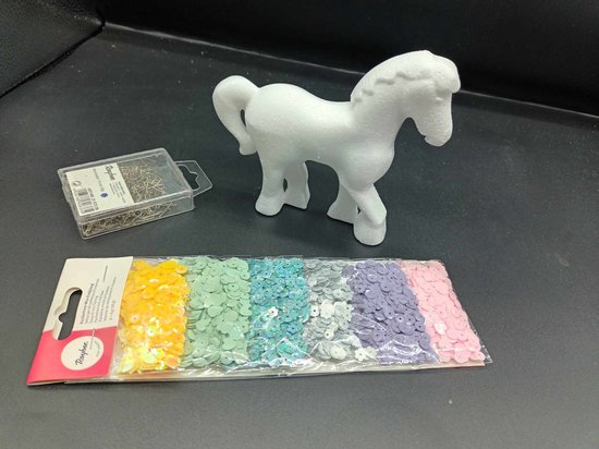 Piepschuim Paard voor te pailletten - volledig pakket | bol