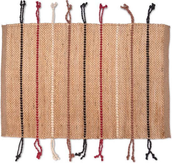 Luxiba - Boho tapijt, gevlochten van jute 60 x 90 cm - jute tapijt 60 x ...