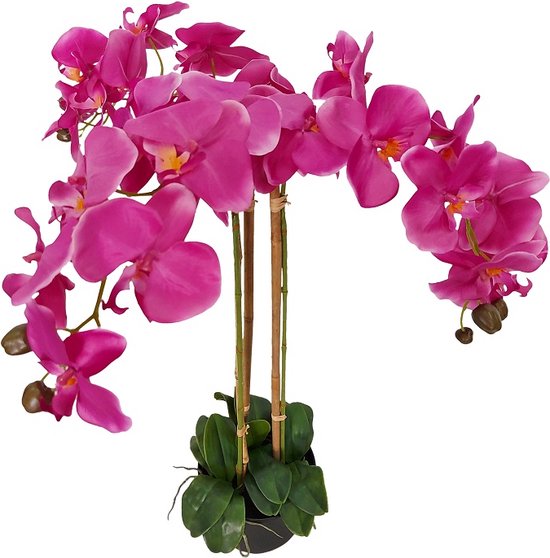 Kunst Paarse Orchidee Groot | 80cm - Namaak orchidee - Kunstplant ...