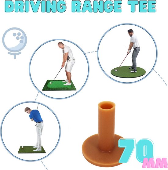 Driving range tee - 70mm - Driver tee rubber - Golfaccesoires -... | bol