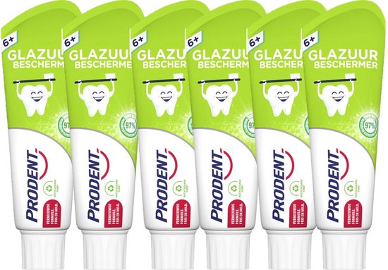 6x Prodent Tandpasta Junior 6+ Glazuur Beschermer 75 ml | bol